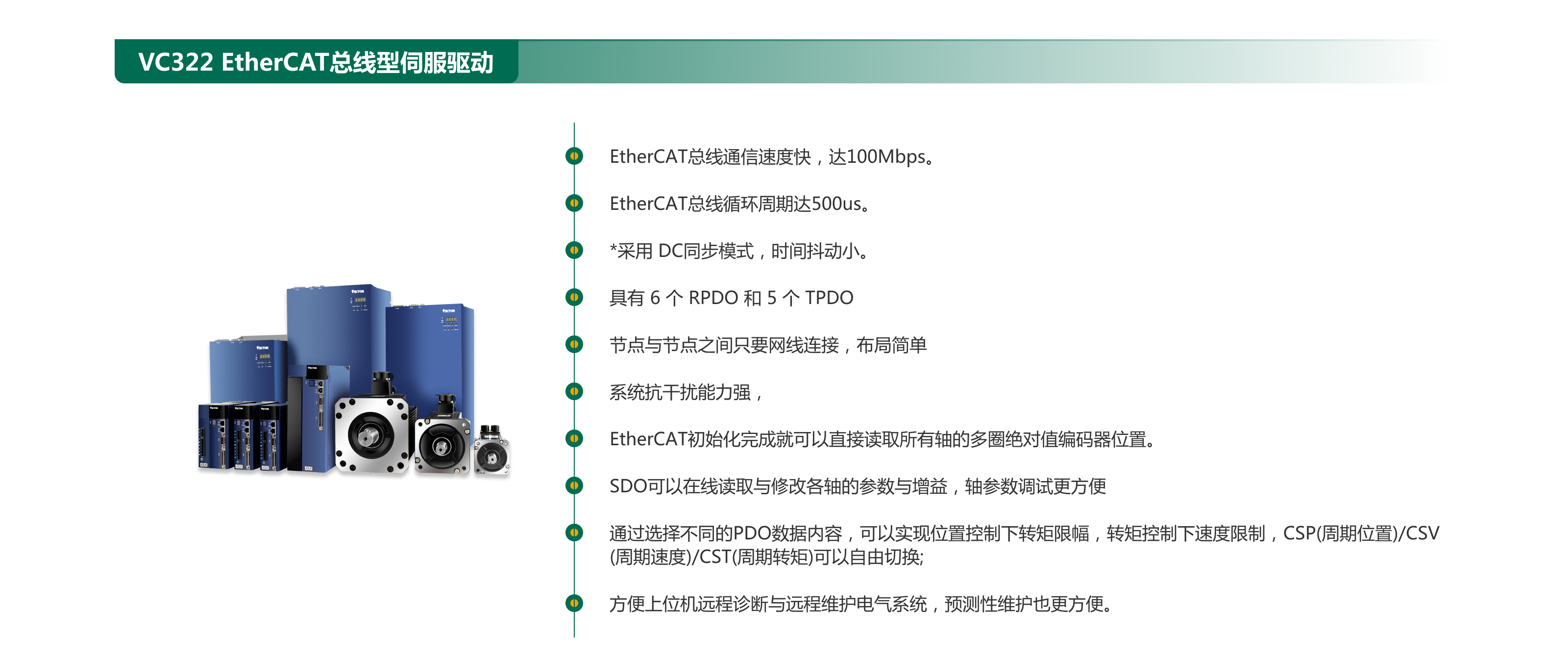 EtherCAT总线型伺服驱动-伺服驱动器-【威科达官网】